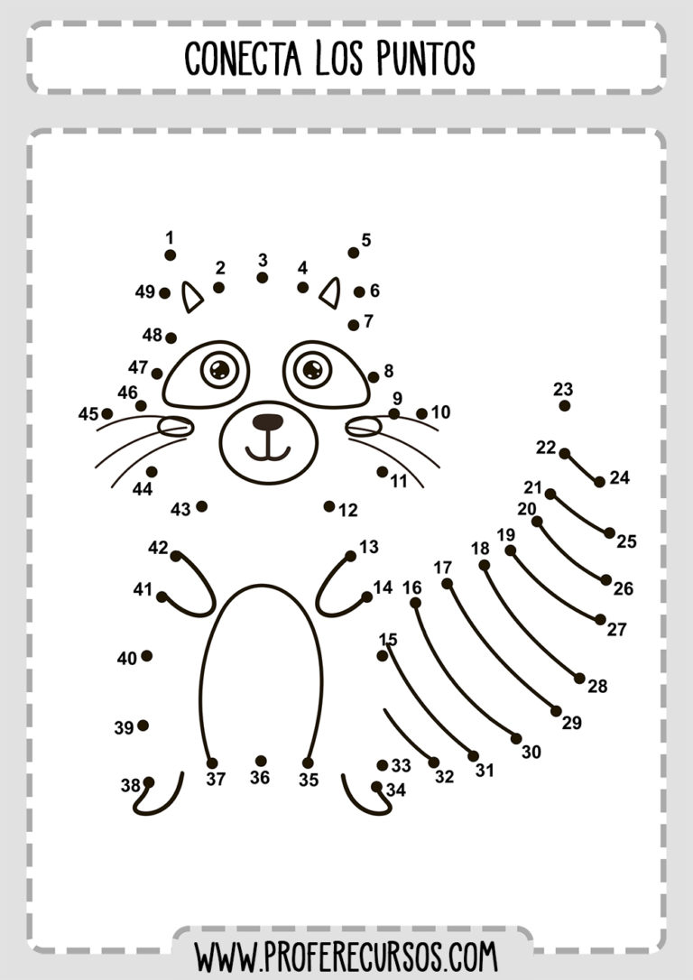 Dibujos para conectar puntos y números (Para imprimir)