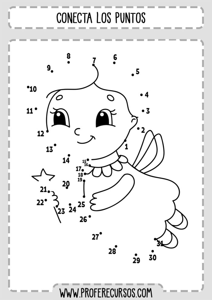 Dibujos para conectar puntos y números (Para imprimir)