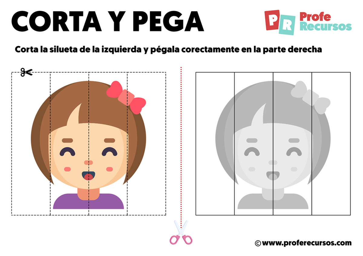 Ejercicios de Recortar y Pegar | Actividades con Tijeras