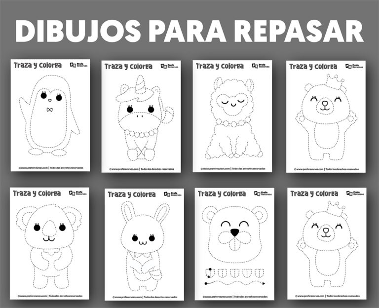 Dibujos para repasar | Fichas de Dibujos con Puntos y Lineas