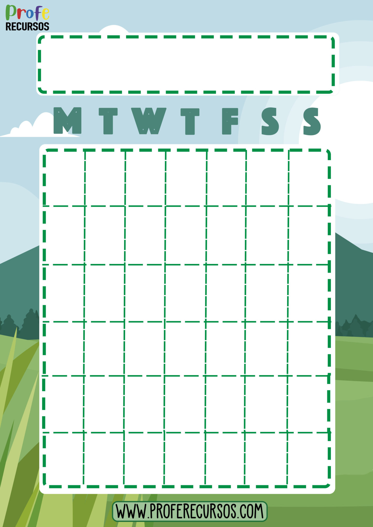 Calendario para decorar el aula y para practicar los días y los meses