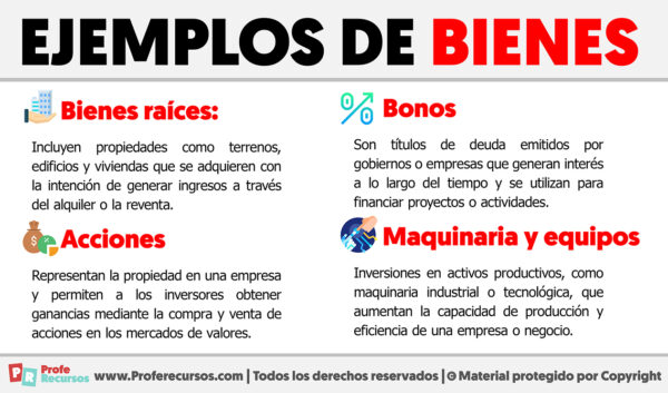 Ejemplos de Bienes