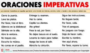 Ejemplos de Oraciones Imperativas