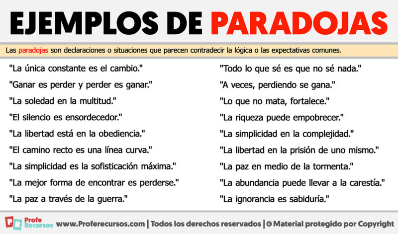 Ejemplos de Paradojas Ejemplos de Paradojas