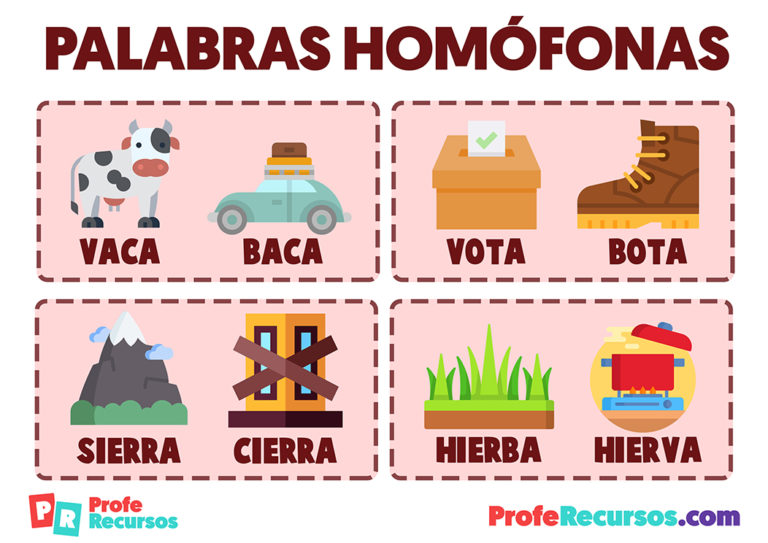 Palabras homófonas para niños | Explicación y ejemplos