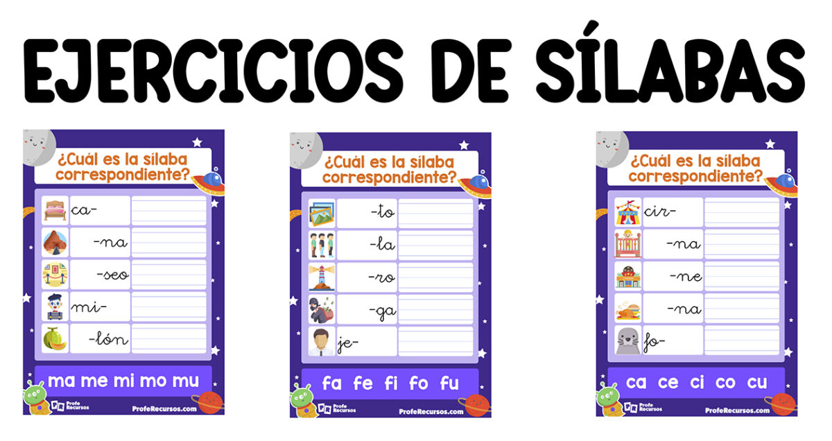 Ejercicios de Sílabas | "¿Qué Sílaba Falta?" | Conciencia Silábica