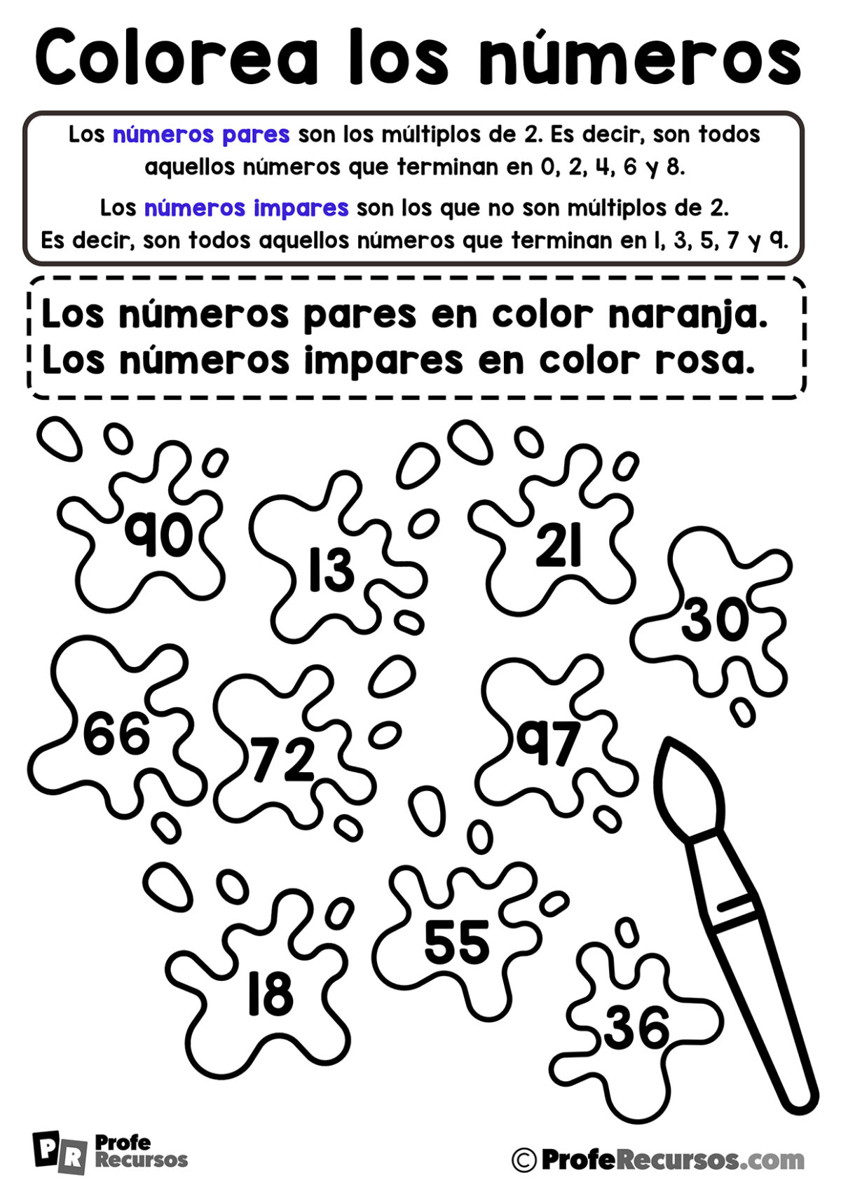 Ejercicios numeros pares e impares