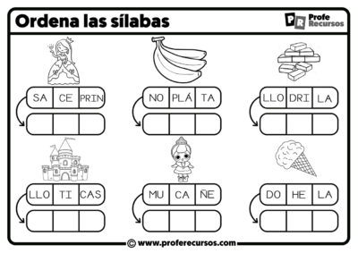 Ejercicios para aprender las sílabas