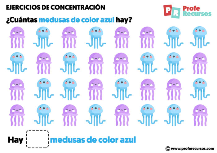 Ejercicios de Concentración para Niños | Fichas de Atención