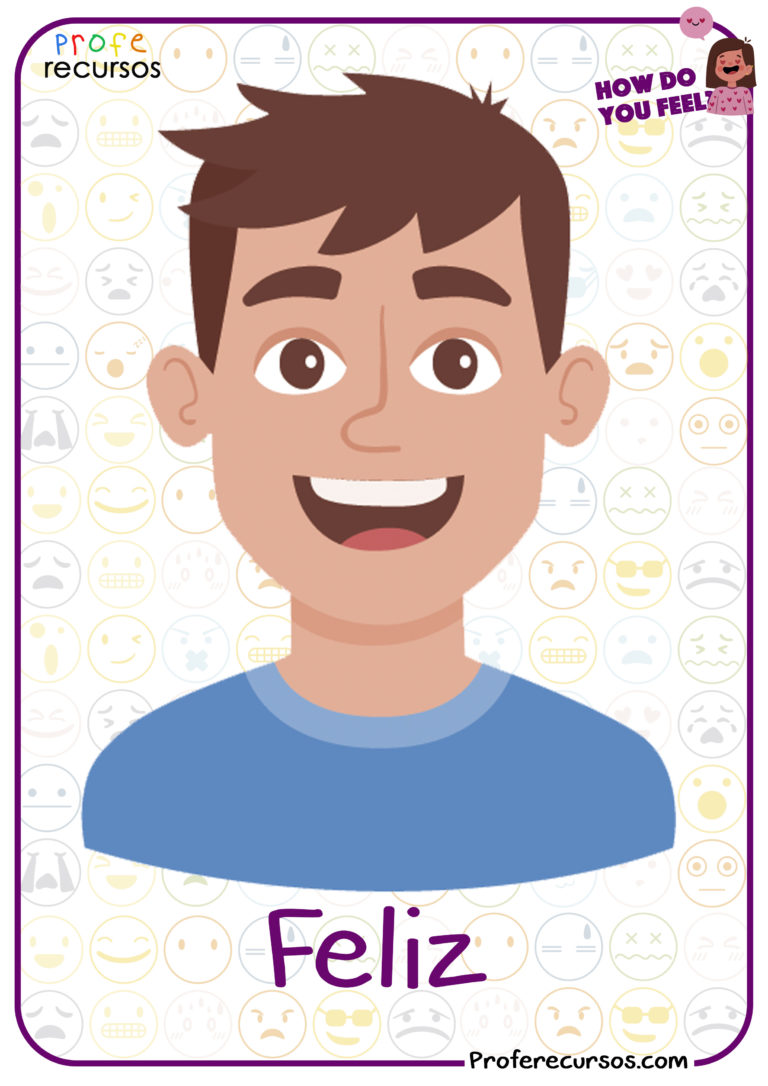 Tarjetas de vocabulario-Flashcards: Emociones-Feelings