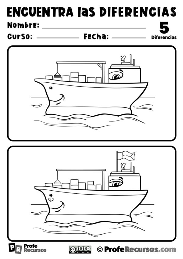 Encuentra Las Diferencias | Fichas para Niños DESCARGABLES