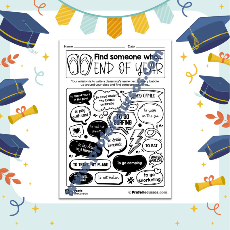 Pack de Actividades para Fin de Curso | English Resources