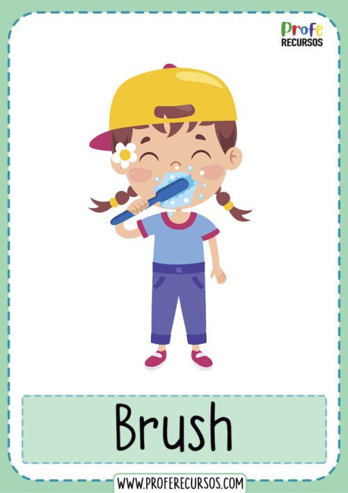 Action verbs flashcards for kids Present Tense ESL