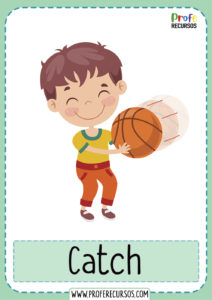 Action verbs flashcards for kids Present Tense ESL