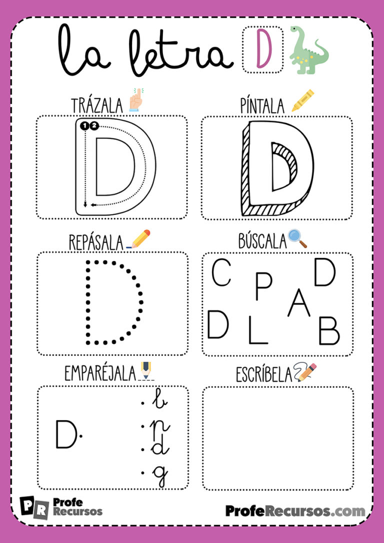 Ficha lectoescritura letra d