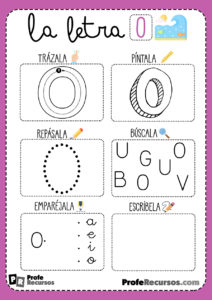 Ficha lectoescritura letra O