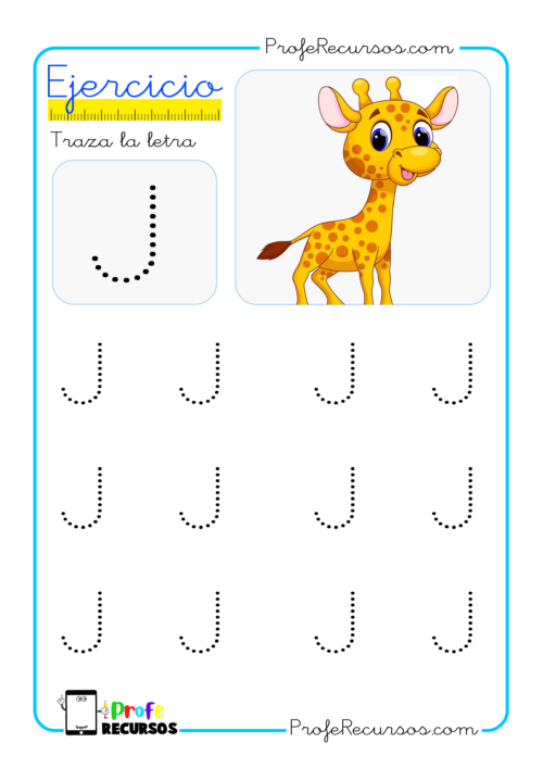 Fichas de Lectoescritura Letra (J)