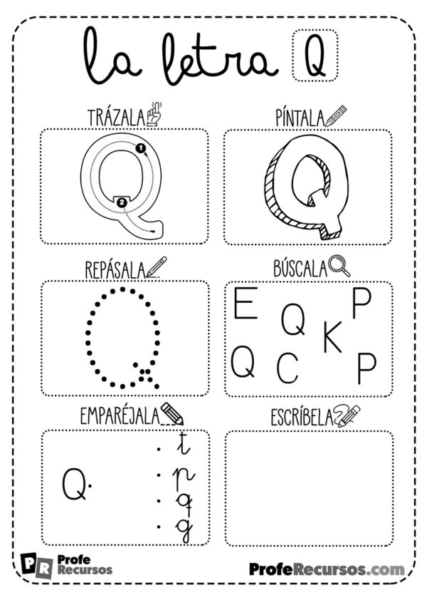 Ficha letra q