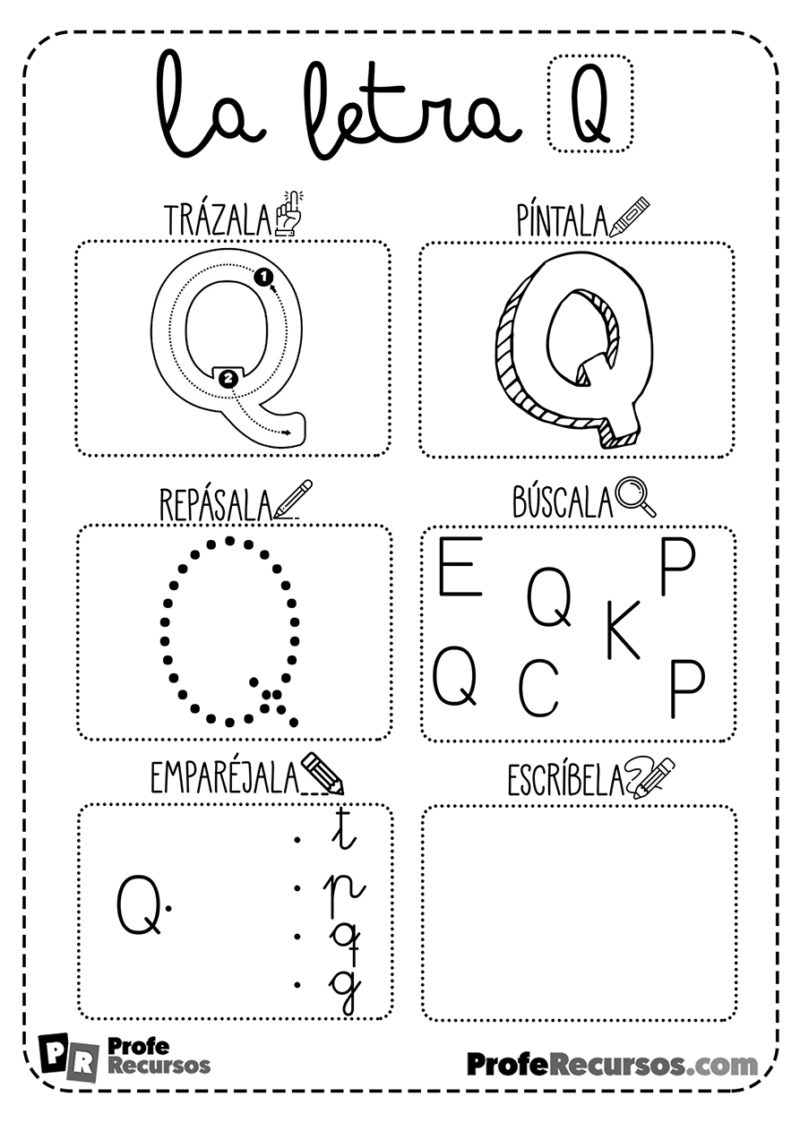 Ficha letra q