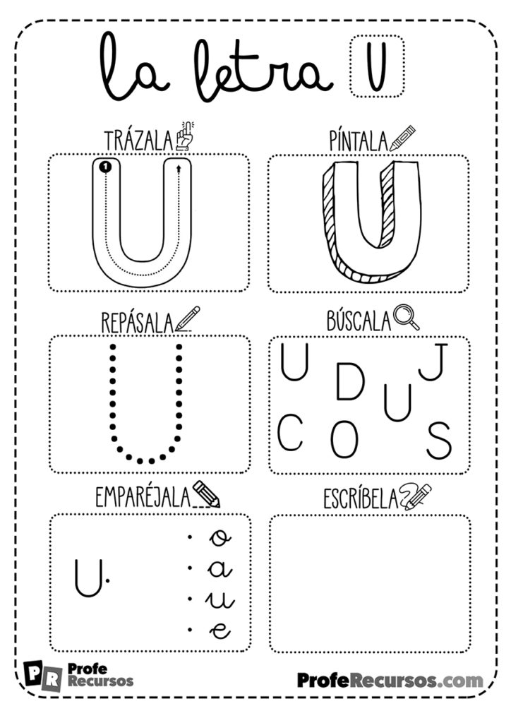 Ficha letra u