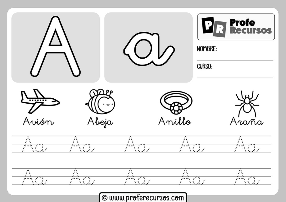 Fichas para Aprender las Letras del Abecedario | Listas para Imprimir