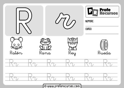 Ficha aprender letra R