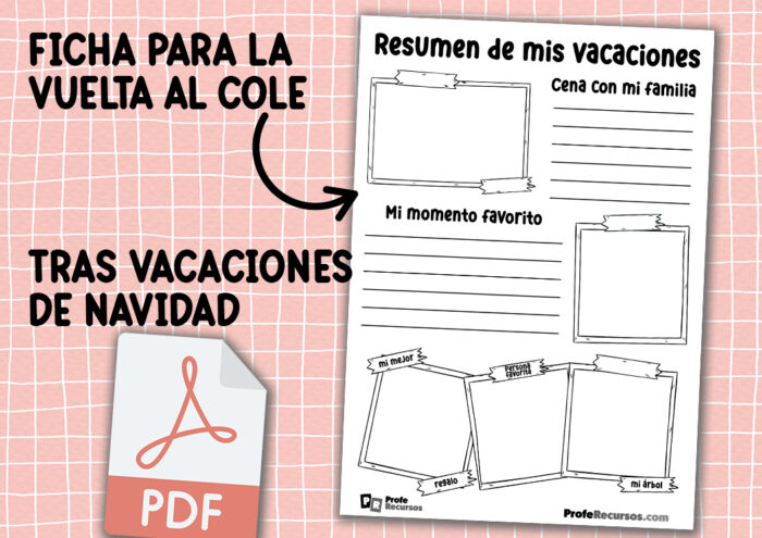 Ficha de Resumen de mis Vacaciones | Navidad 2022