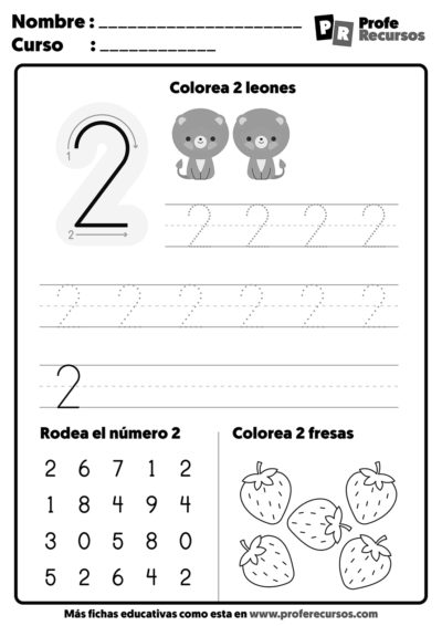 Fichas de Grafomotricidad de los Números (Del 1 al 10)