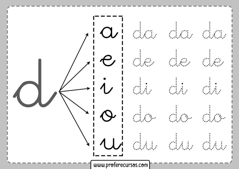 Fichas Silabas Directas Letra D da de di do du