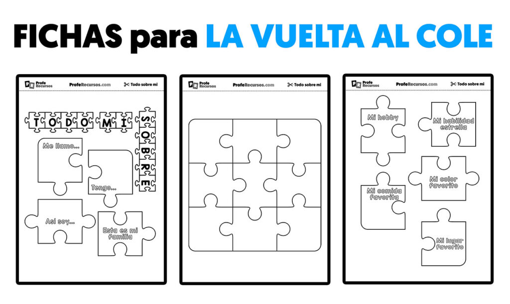 Fichas para La Vuelta al Cole | Actividad en PDF Imprimible
