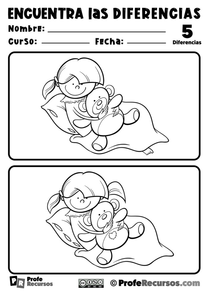 Encuentra Las Diferencias | Fichas para Niños DESCARGABLES