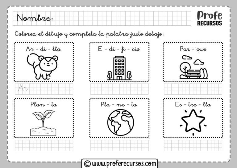 Fichas para trabajar las SÍLABAS | Actividades para Primaria
