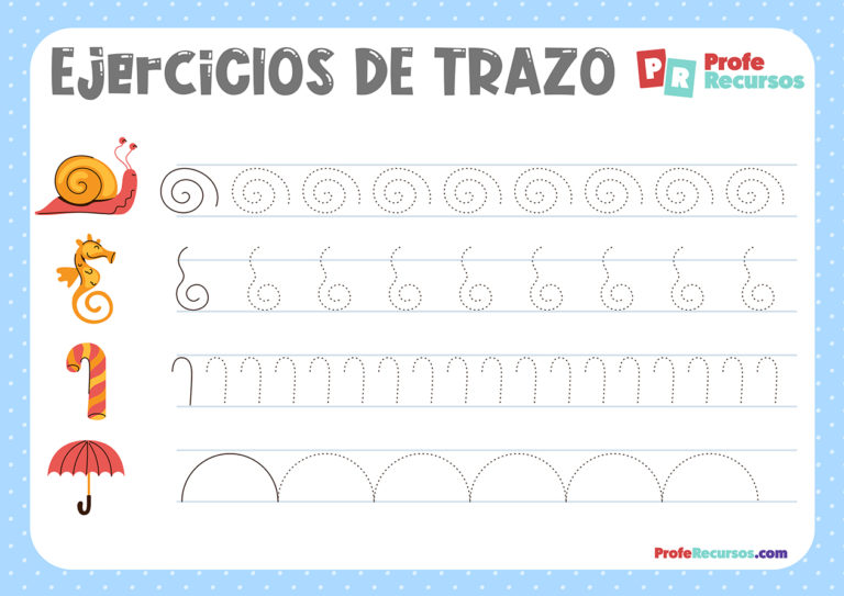 Fichas de Trazo | Actividades de Trazo y Grafomotricidad