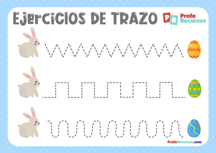 Fichas de trazo para Preescolar e Infantil