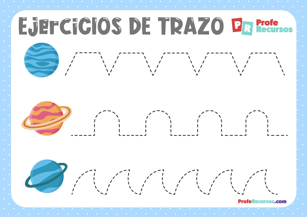 Fichas de Trazo | Actividades de Trazo y Grafomotricidad