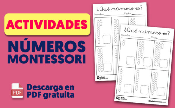 Fichas para Practicar Números estilo Montessori