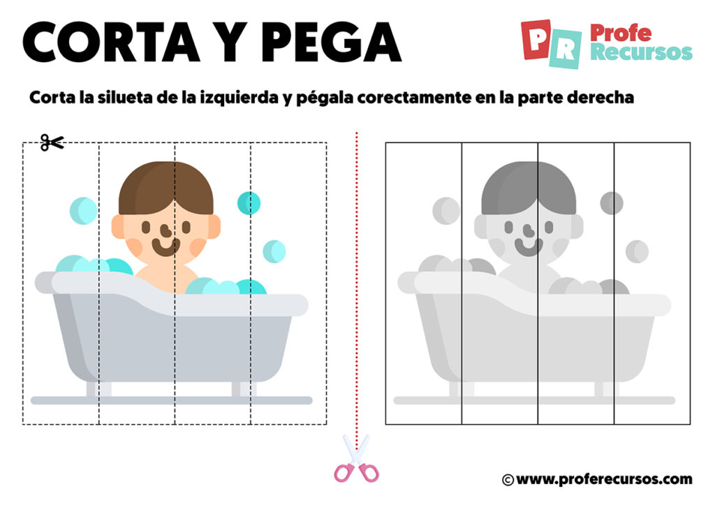 Fichas de motricidad fina con tijeras