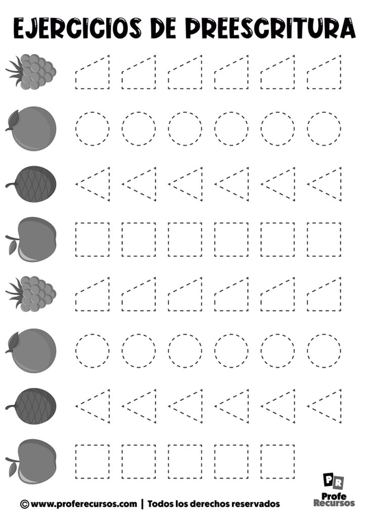 Fichas de trazar formas geometricas