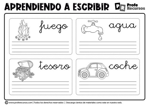 Fichas para APRENDER a ESCRIBIR | Escribir Palabras