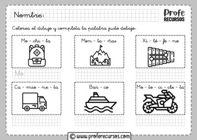 Fichas para trabajar las SÍLABAS | Actividades para Primaria