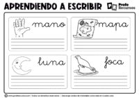 Fichas para APRENDER a ESCRIBIR | Escribir Palabras