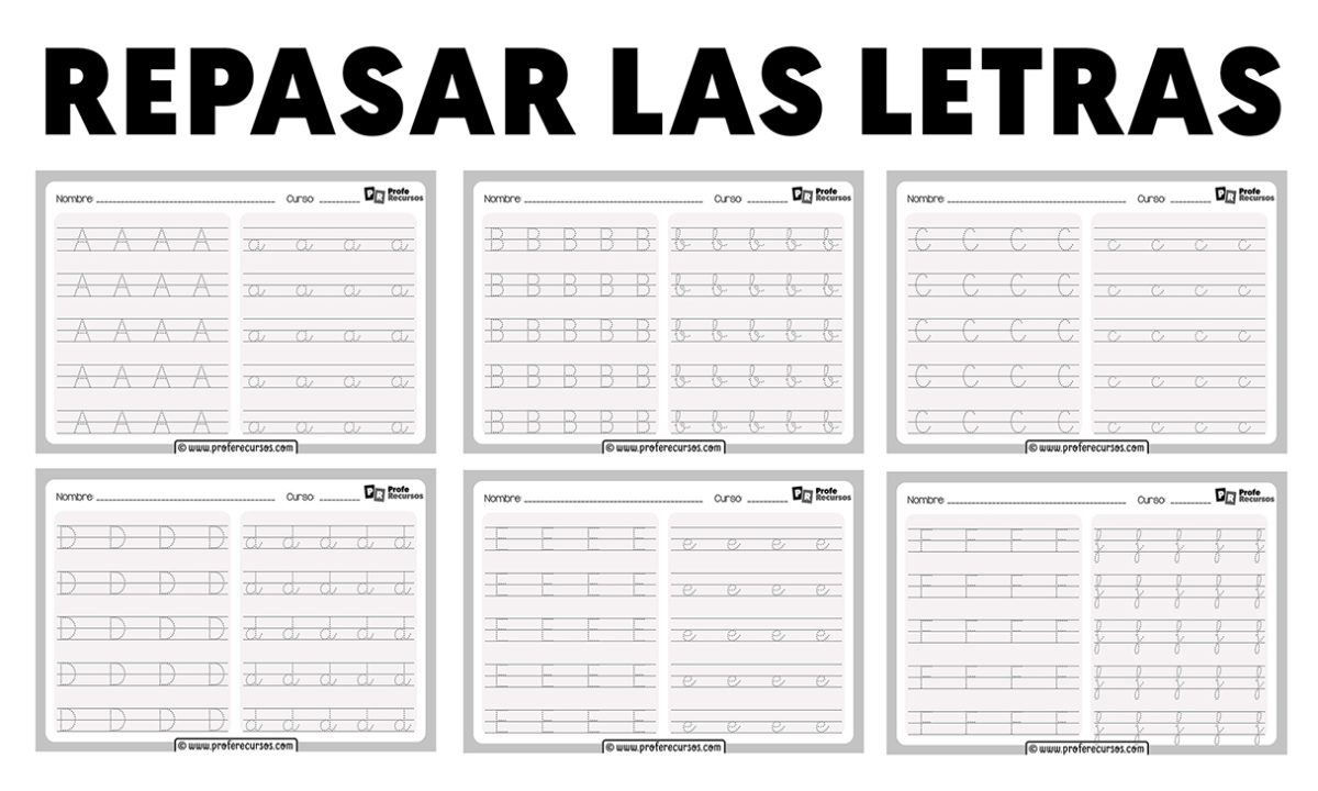 Fichas para repasar las letras | Mayúsculas y Minúsculas