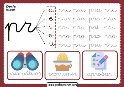 Sílabas Trabadas con (Pr) Pra Pre Pri Pro Pru | Palabras con Pr