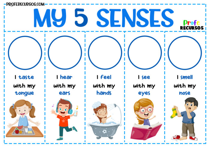 Aprender los 5 Sentidos en Ingles (Fichas + Juegos Gratis)