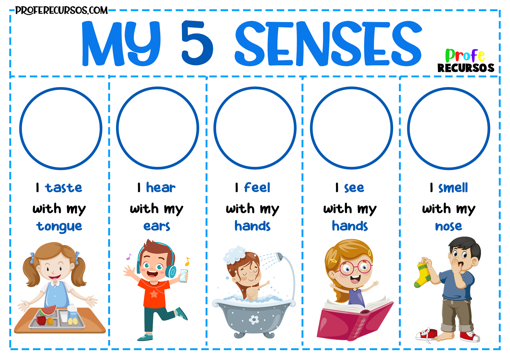 Five Senses Worksheets