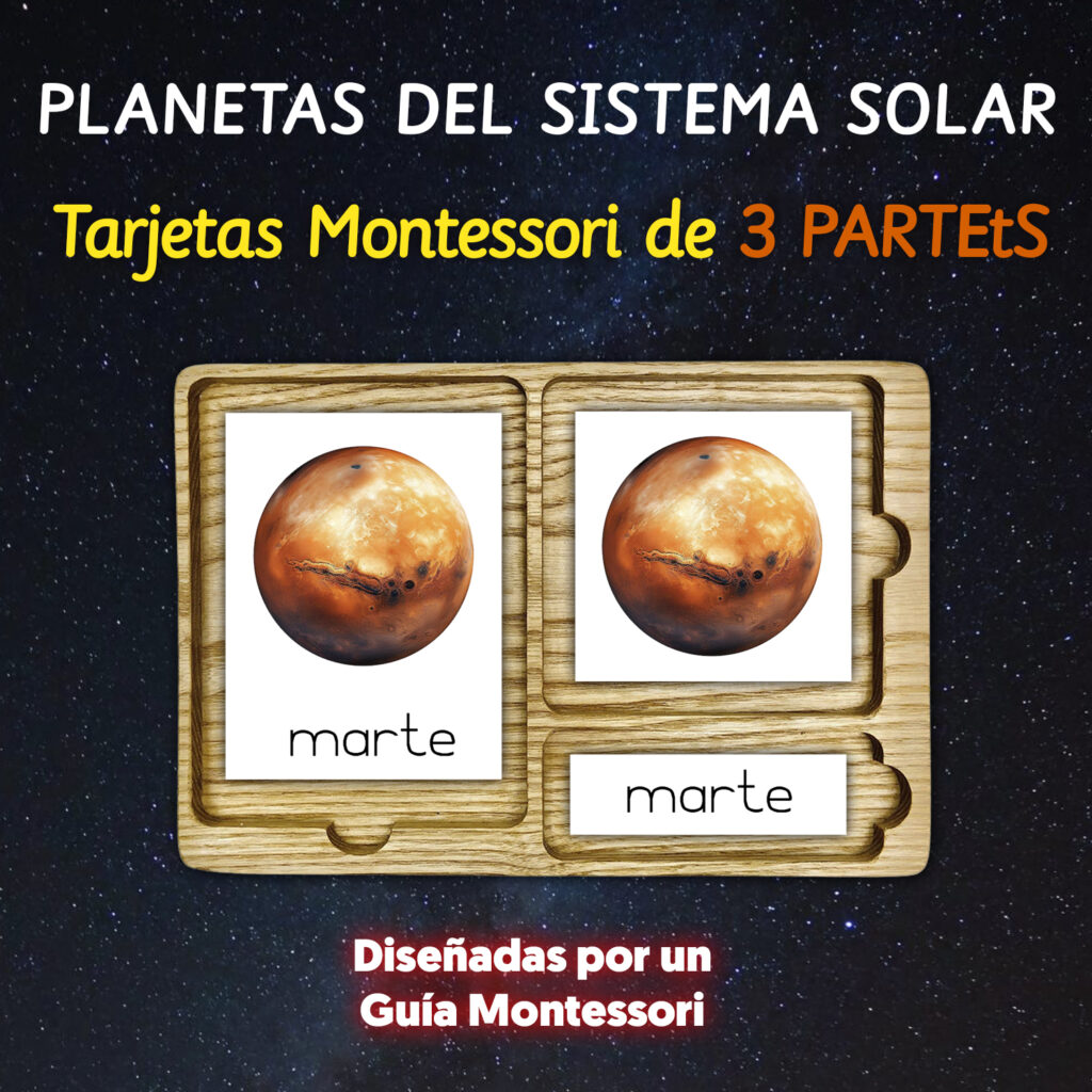 Planetas del Sistema Solar | Tarjetas Montessori