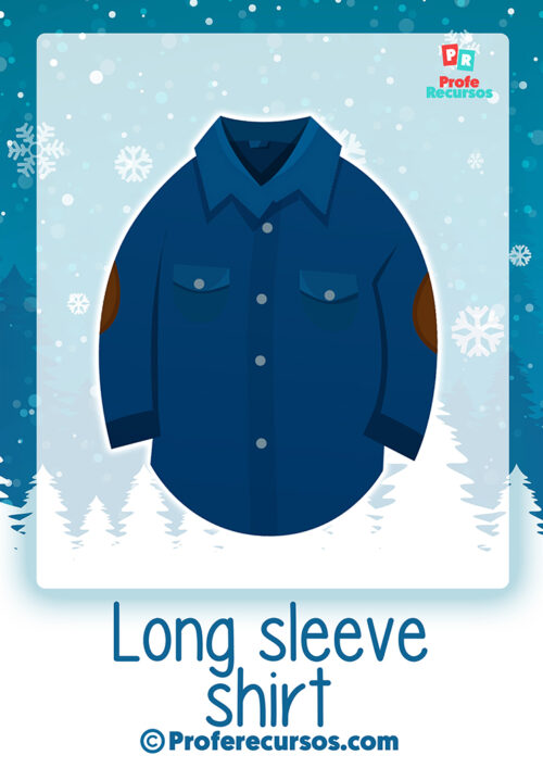 Winter Clothes Flashcards Collection for Primary Kids