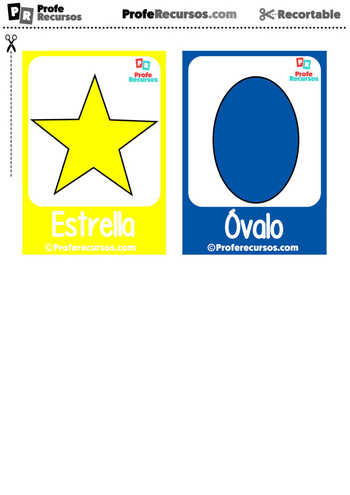 Tarjetas de formas geométricas para niños de Primaria