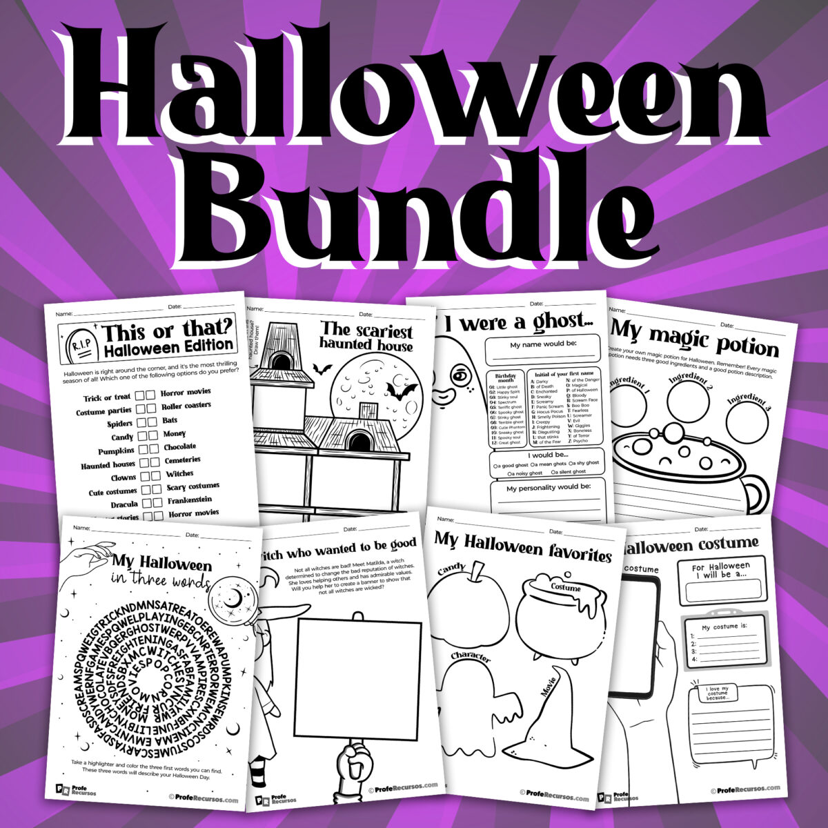 Halloween Activity Bundle | 12 Activities for Halloween