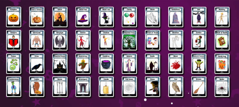 Halloween Vocabulary Flashcards